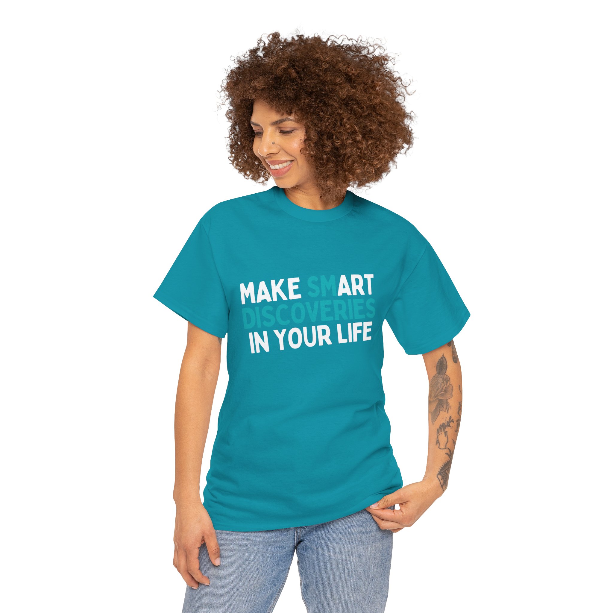 Teal Make Smart Discoveries Unisex Tee - Discover After School